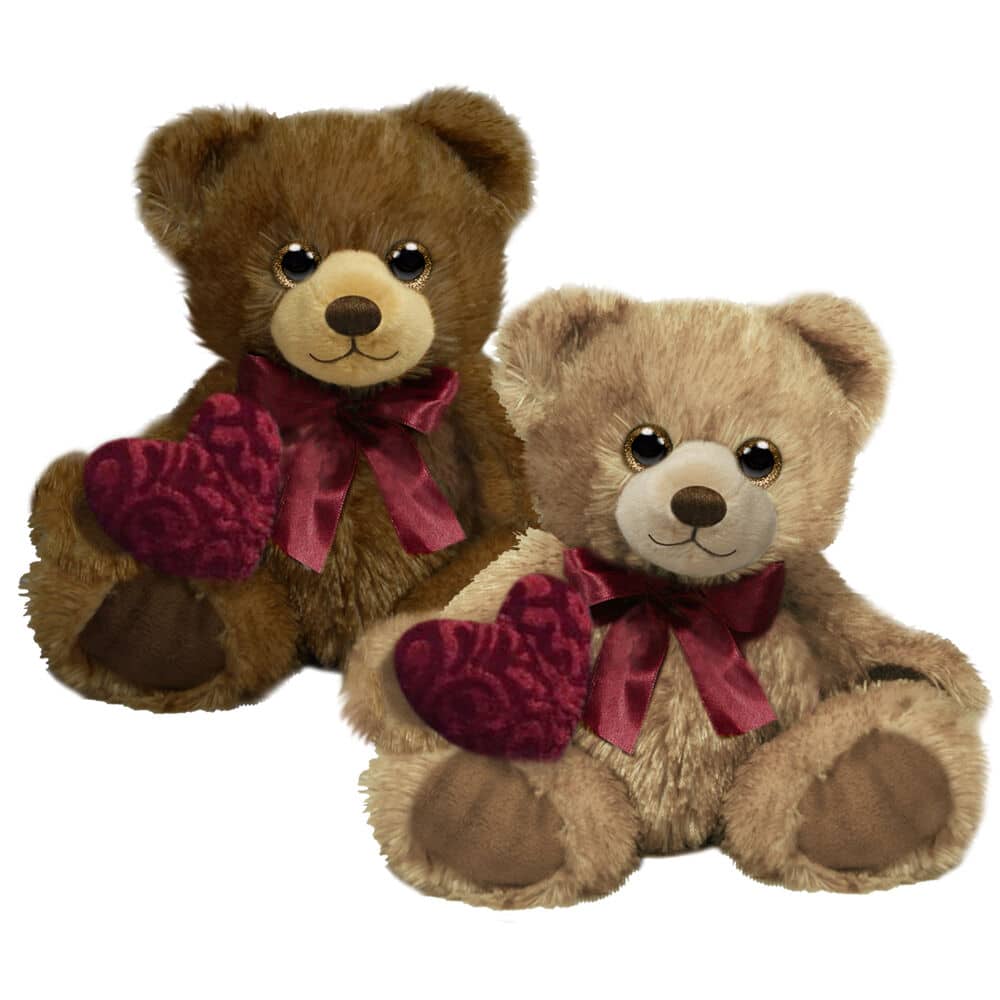 Timmy Teddy 6 in. sittingholds heart pillow - First and Main